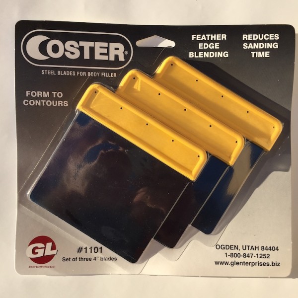 GL Enterprises - COSTER 1101 - 4 inch Steel Blades for Body Filler (3 ...